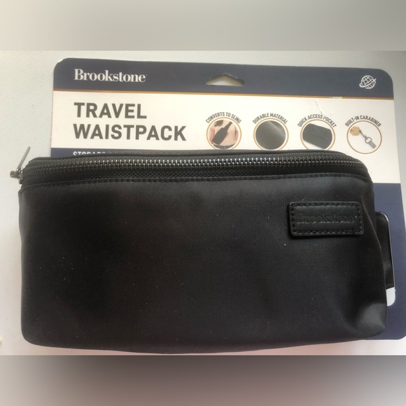 Brookstone | Bags | Brookstone Black Convertible Travel Waistpack ...